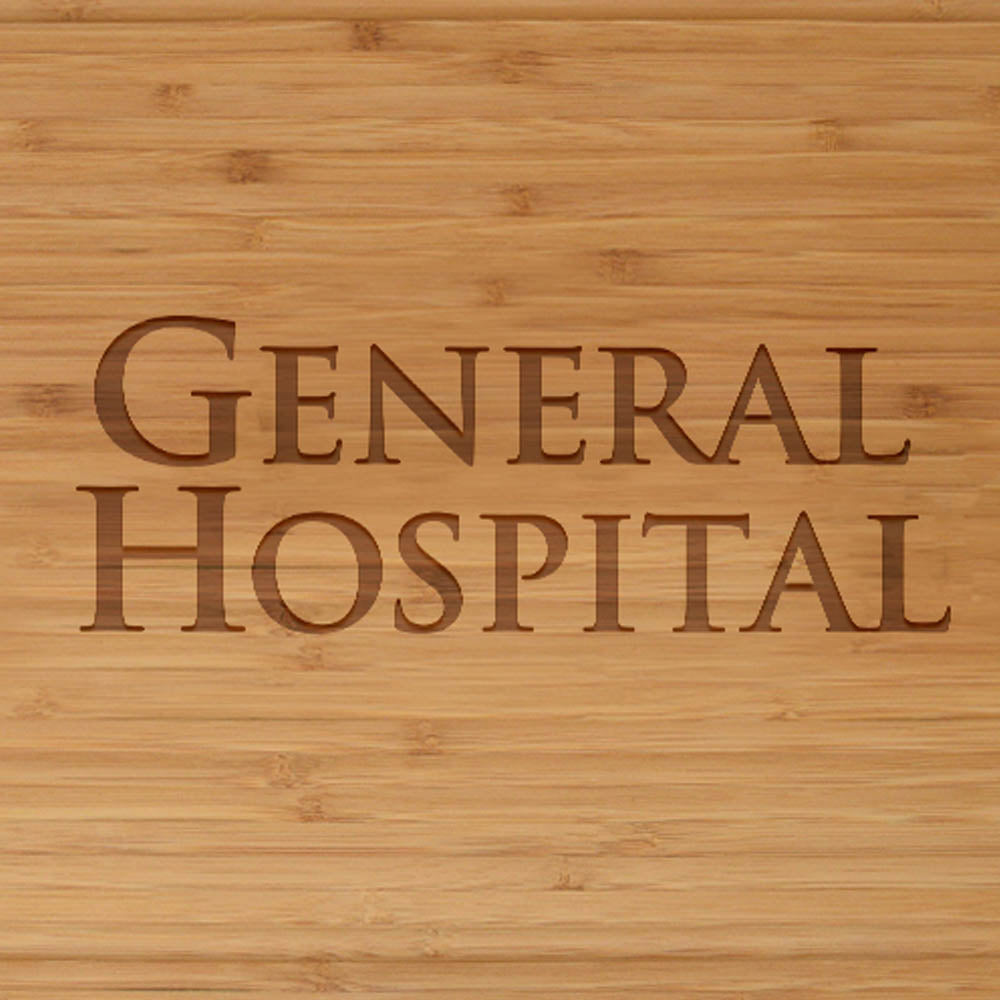 General Hospital Logo Rectangle Laser Engraved Cutting Board