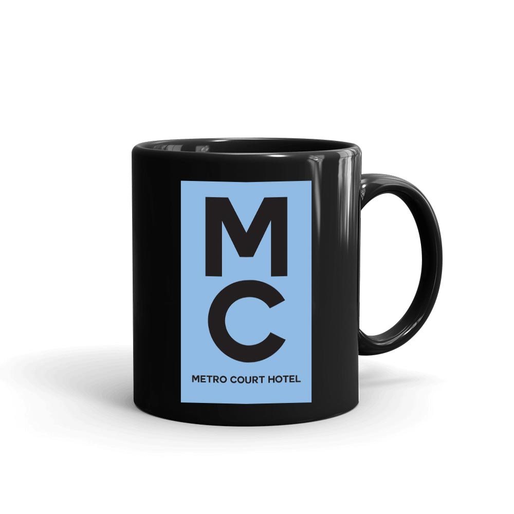 General Hospital Metro Court Hotel Black Mug