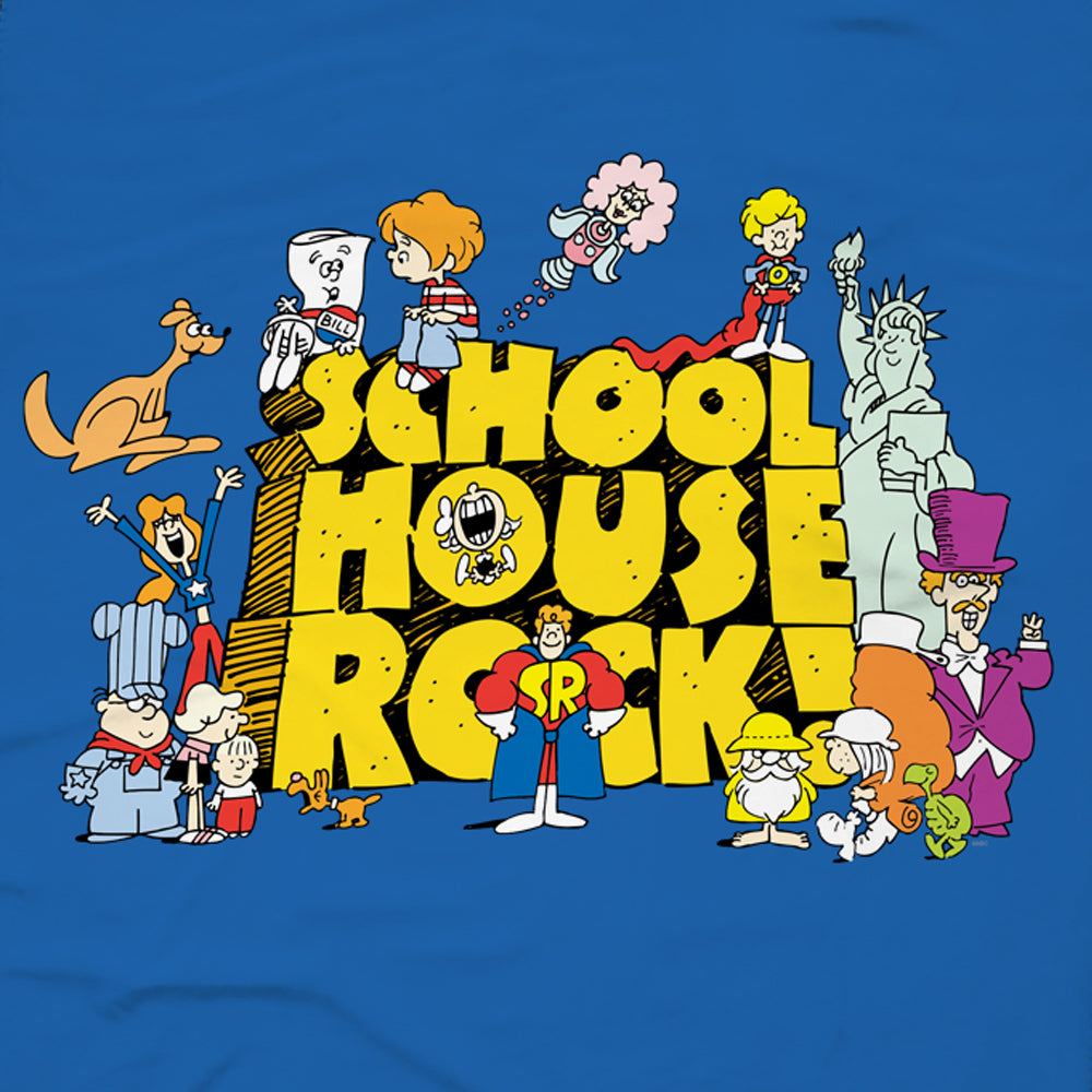 Schoolhouse Rock! Character Logo Sherpa Blanket